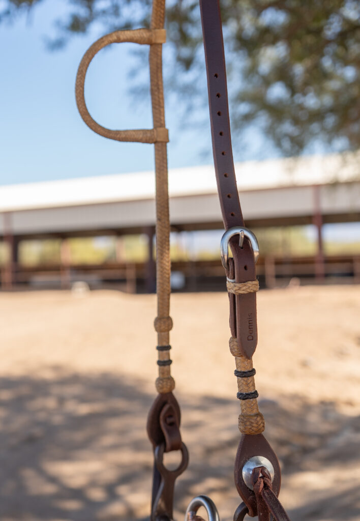 Dennis Moreland Slide Ear Rawhide Headstall | Al Dunning