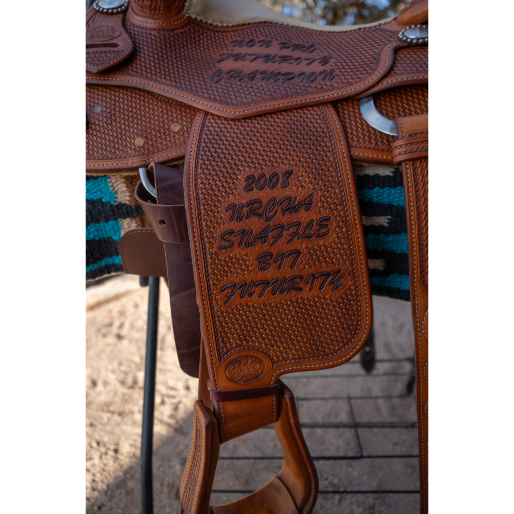 NRCHA Futurity Trophy Saddle by Bobs Custom Saddles | Al Dunning