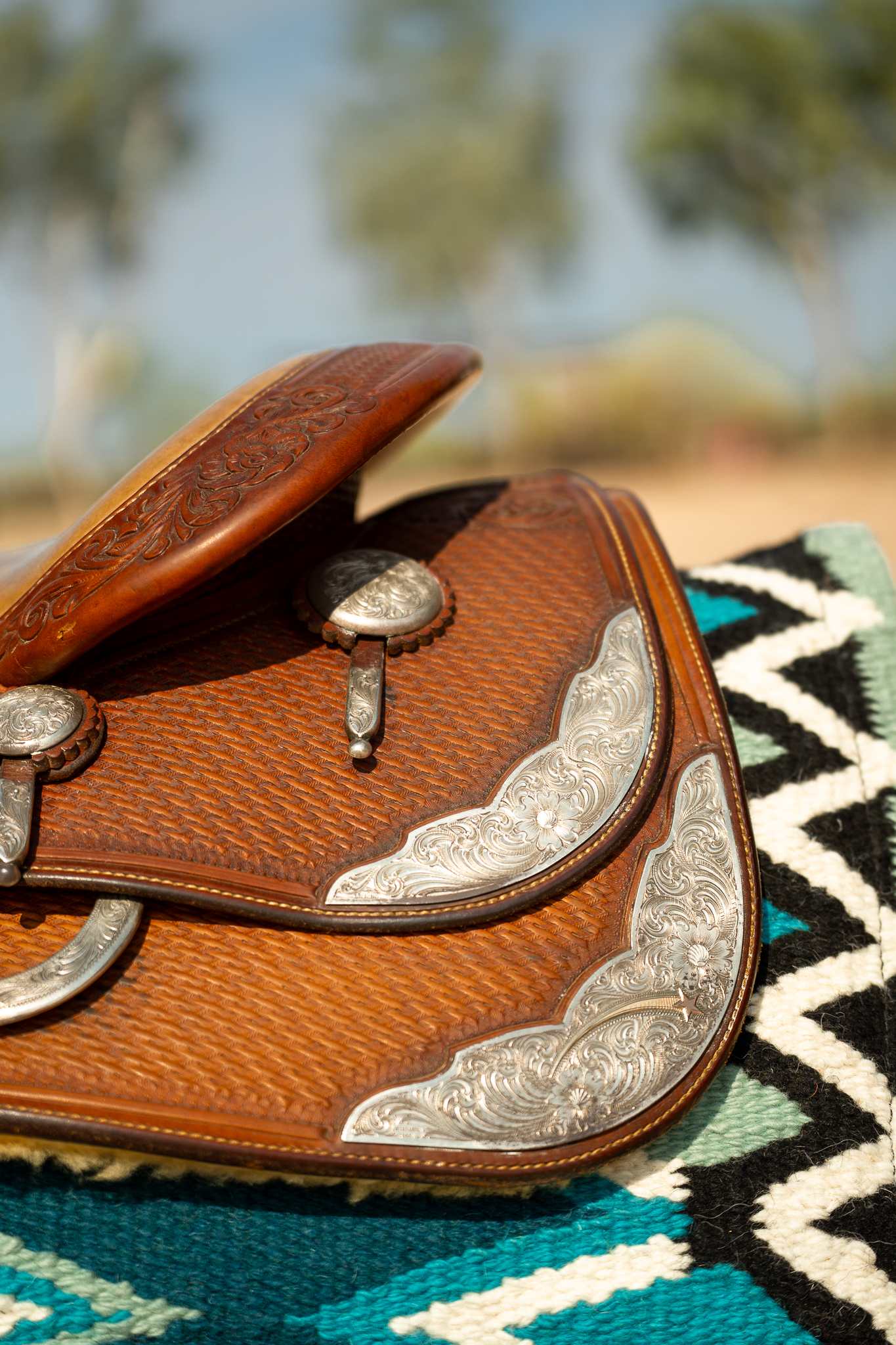 Vintage Don Leson Reining Saddle | Al Dunning